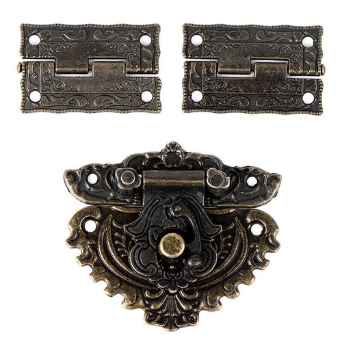 Furniture Hardware Box Latch Hasp Toggle Buckle + 2Pcs Decorative ...