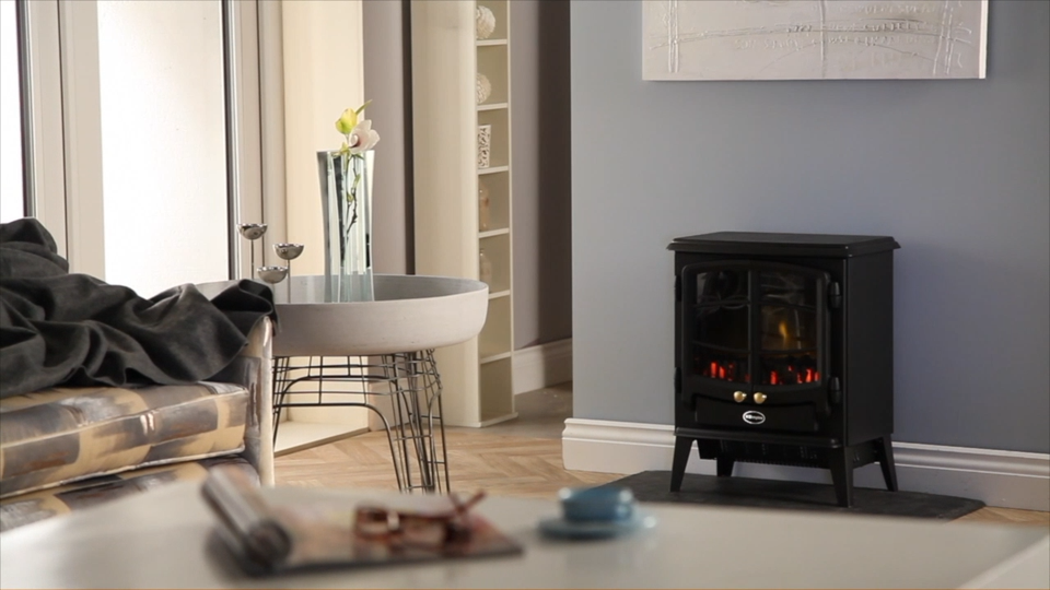 Dimplex Tango Freestanding Electric Stove Fire 2kW Black TNG20E Open ...
