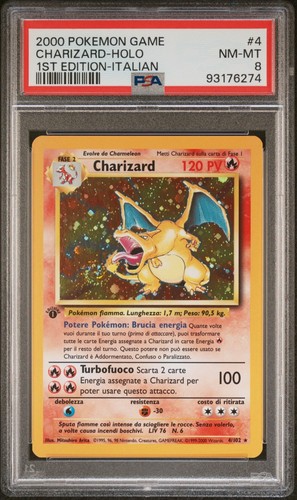 Charizard #4 Holo Set Base Prima Edizione Italiana - Pokemon 1st ...