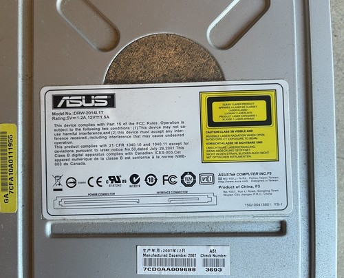 ASUS DRW-2014L1T DVD Burner DVD Writer DVDRW Lightscribe | eBay Australia