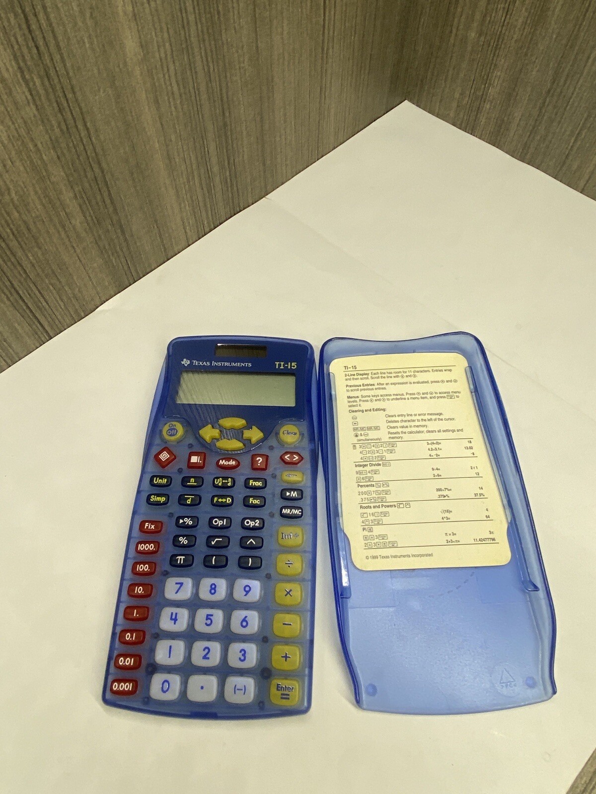 Texas Instruments TI-15 Scientific Calculator 744664215072| eBay