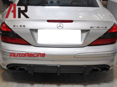 SL55 AMG Rear Bumper Carbon Fiber Add on Lip For R230 2003-2009 SL55AMG ...