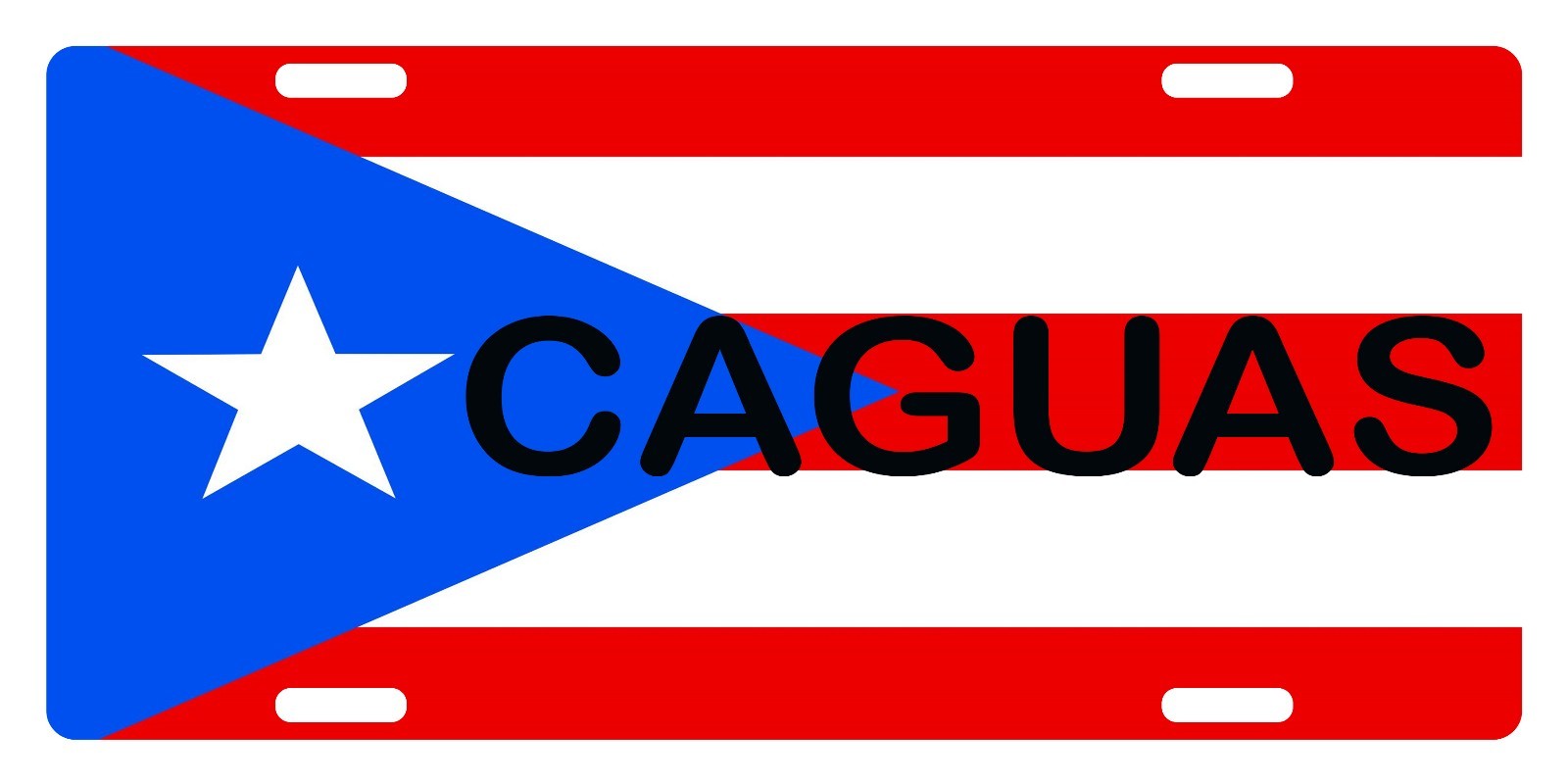 Puerto Rico Flag CAGUAS License Plate PR Boricua Emblem | eBay