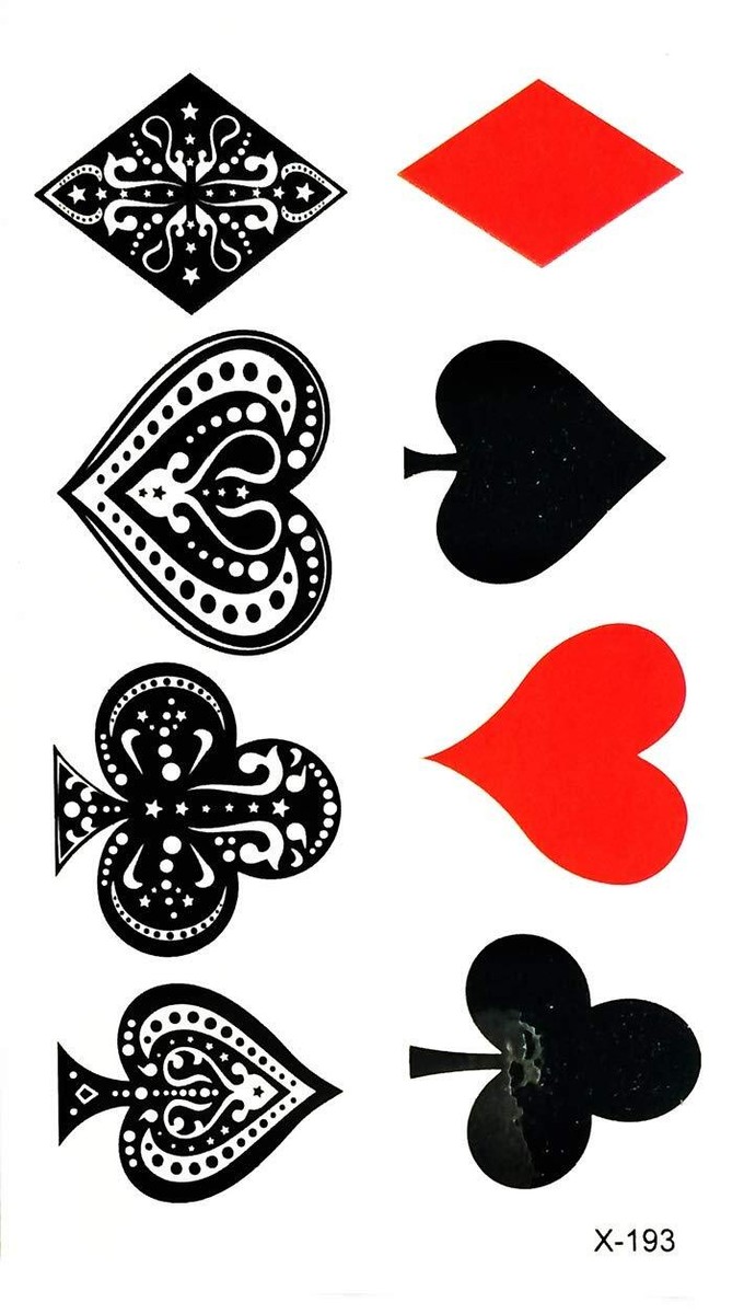 Royal Flush Poker Tattoos Tattoo Themed Poker Playing Cards By