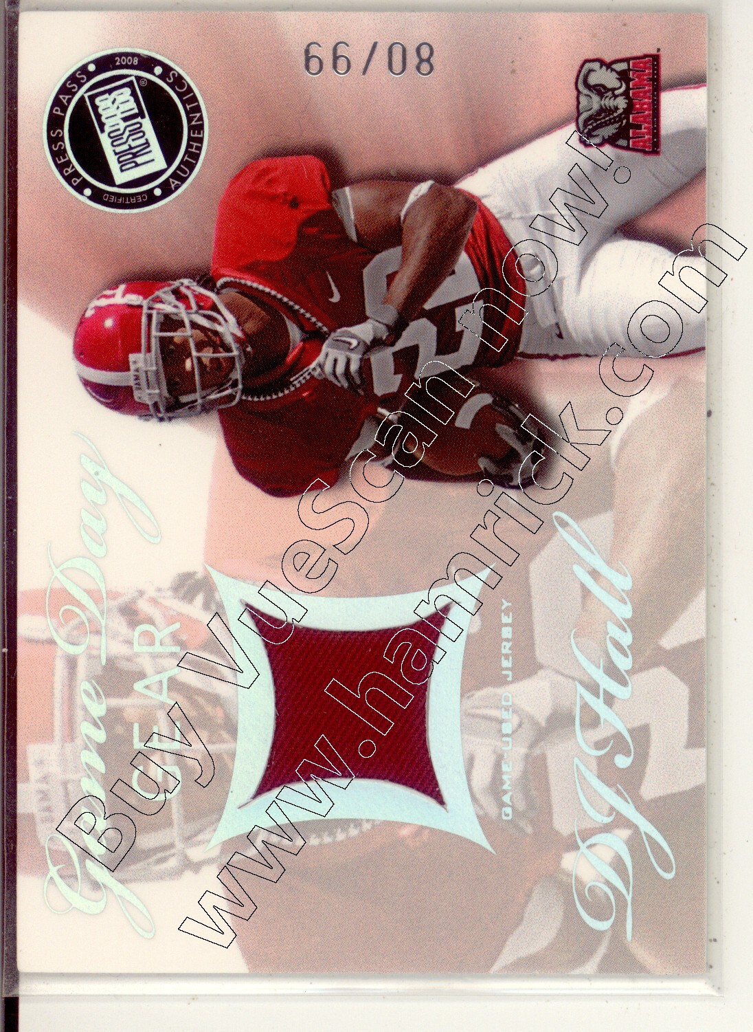 dj hall rookie rc draft gu jersey patch alabama crimson tide college ...