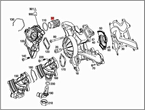 Genuine MERCEDES Coolant pipe 2762030102 | eBay