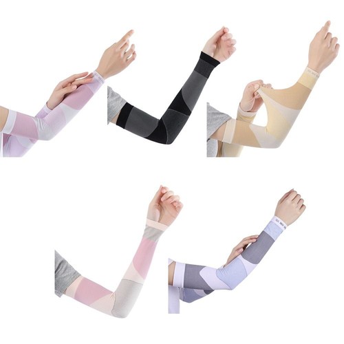 Running Summer Cooling Arm Sleeves Outdoor Sport Sun Protection Arm ...