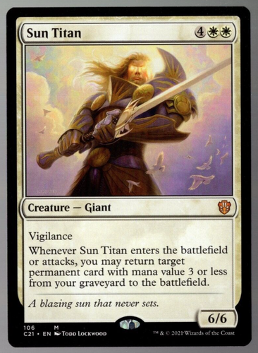 Sun Titan 106 Non Foil Mythic Commander 2021 MTG Near Mint | eBay