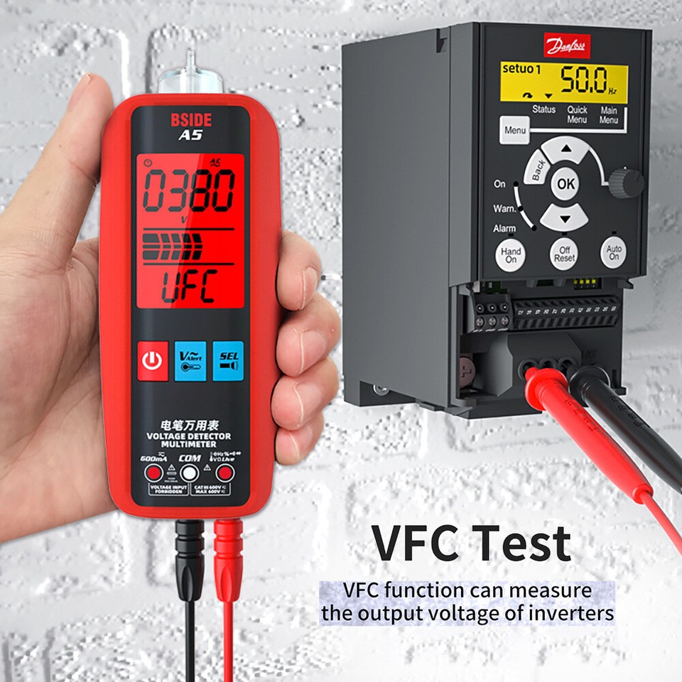 Mini Multimeter Automatic Digital AC DC Live Wire Capacitor Ohm Diode ...