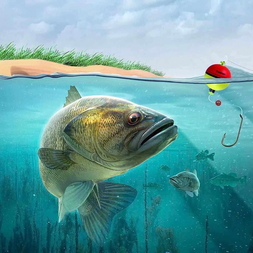 5pcs Fishing Weighted Floats Snap-on Spring Eva Foam Bobbers Crappie ...