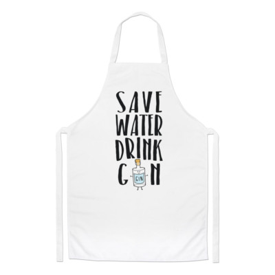 Save Water Drink Gin Chefs Apron - Funny Joke Cooking | eBay