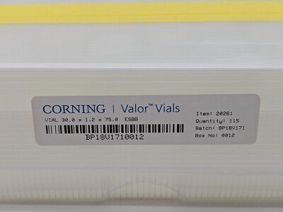 Corning Valor Glass Vials NEW 20261 30.0 x 1.2 x 75.0 ESBB QTY:115 | eBay