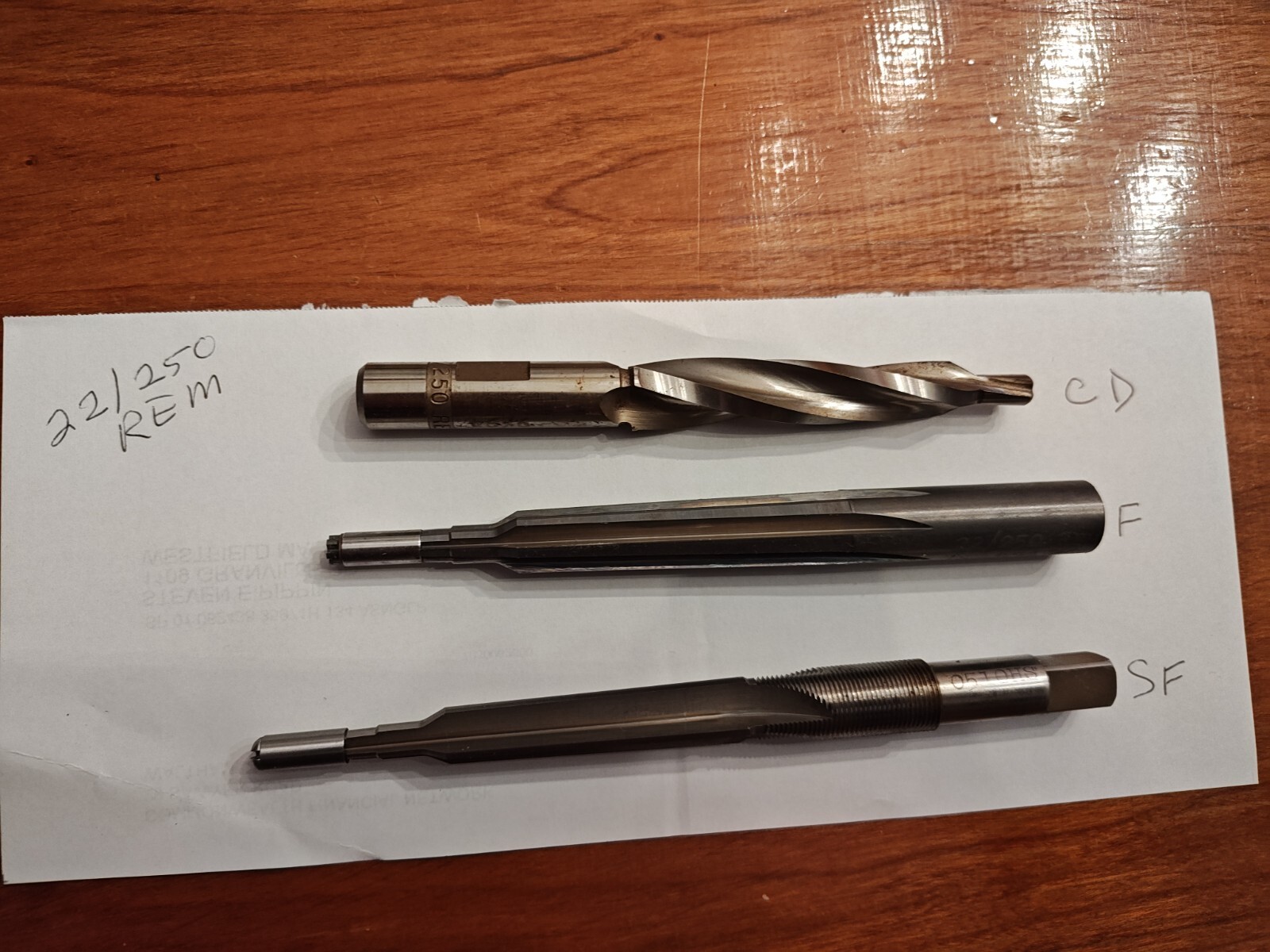 UPDATED list Chamber reamers, 4 different sizes.. see caliber list in ...