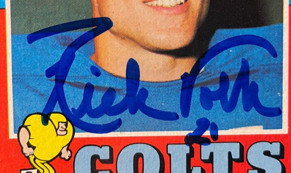 SIGNED RICK VOLK 1971 TOPPS FOOTBALL CARD AUTOGRAPHED BALTIMORE - COLTS ...