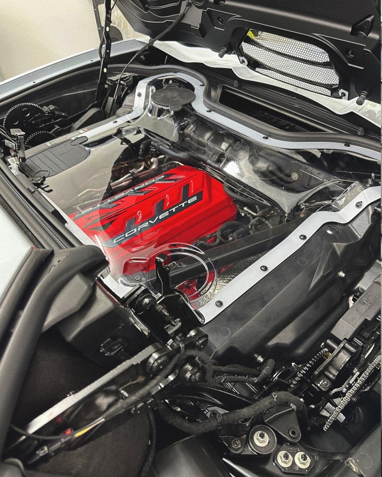 Clear Engine Bay Cover Painted Stripe For The 2020+ C8 Corvette HTC ...