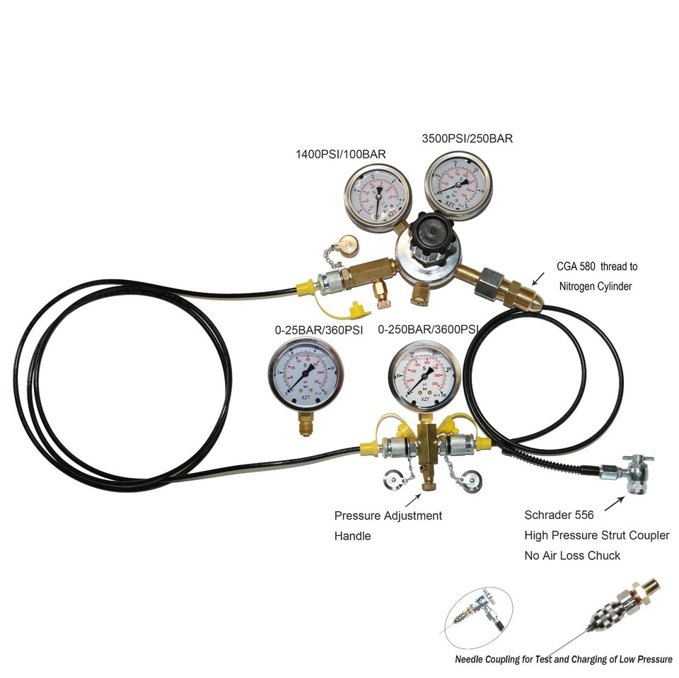 S3 Nitrogen Regulator Kit,Nitrogen Shock Filling tools,No Air Loss ...
