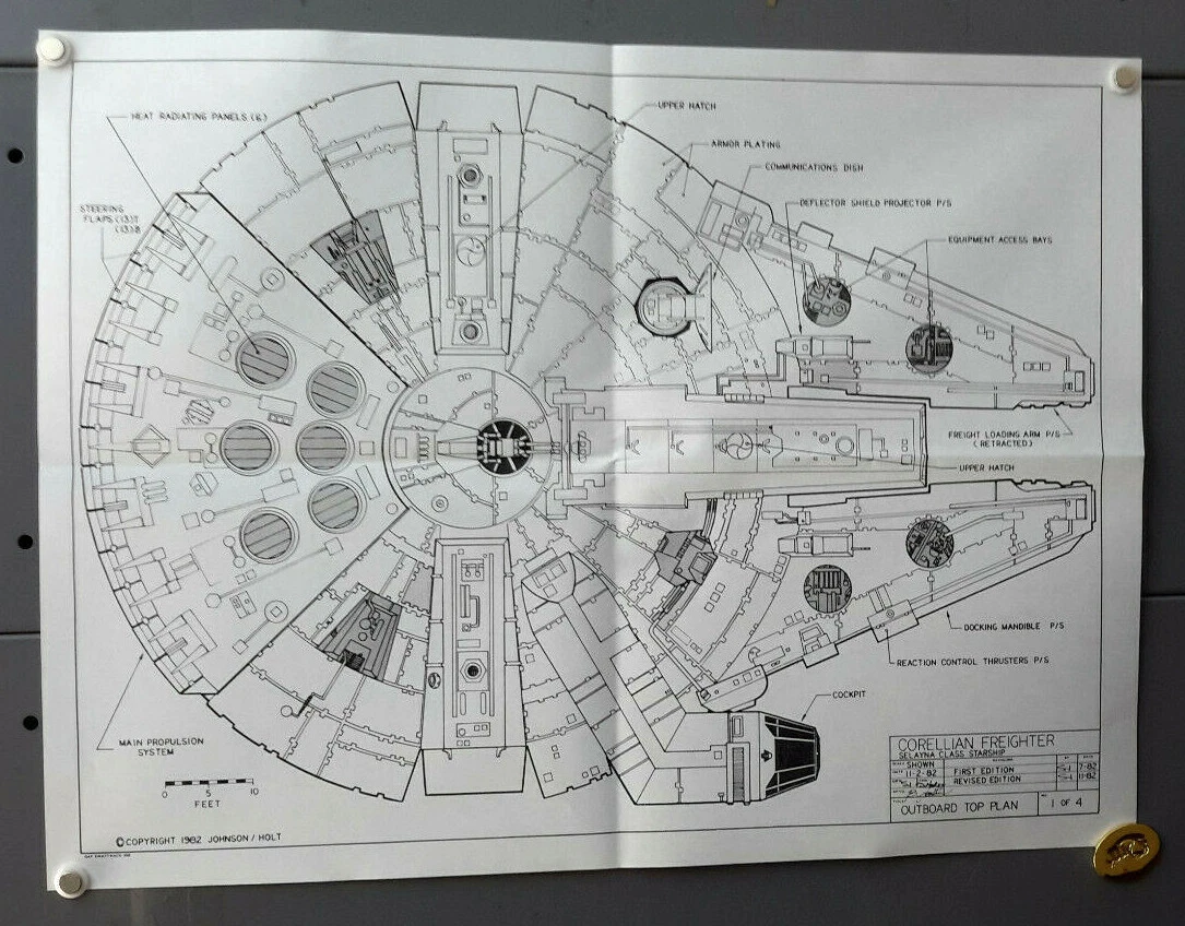 Millennium Falcon Cockpit Blueprint