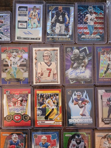 HUGE Mix NFL FOOTBALL CARD LOT AUTOS JERSEY PATCH Jayden Bo Nix Drake ...