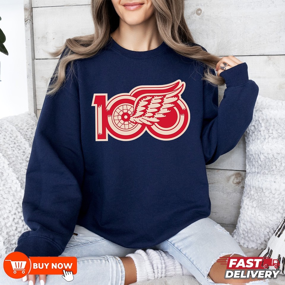 Detroit Red Wings 100th Anniversary 1926-2026 Sweatshirt - Full Color ...