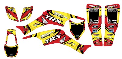 Fits Honda TRX 400 1999 01 02 03 04 05 06 2007 graphic kit TRX 400ex ...