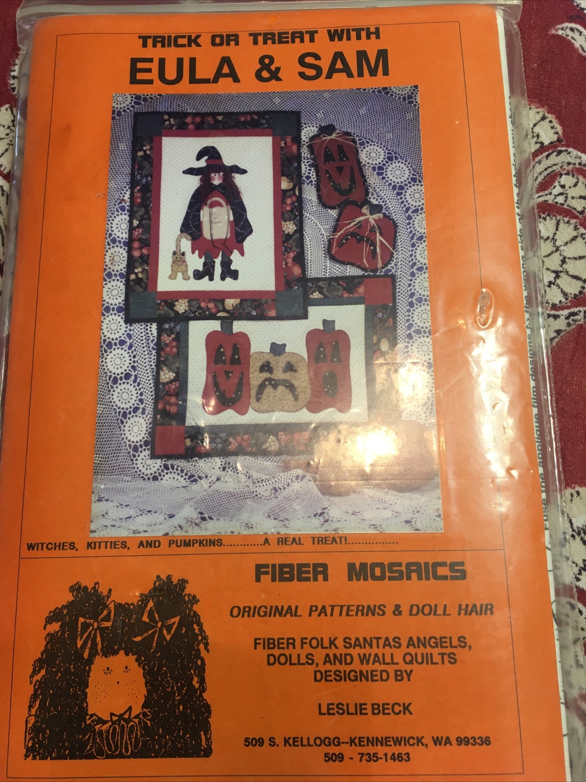 Trick or Treat with Eula & Sam witches pumpkins kitties wall quilt ...