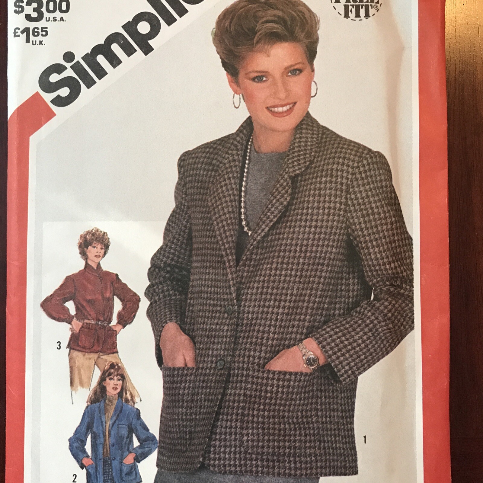 Simplicity 5664 Sewing Pattern Size16 Uncut 1982 Jacket Plaid Fuss Free ...