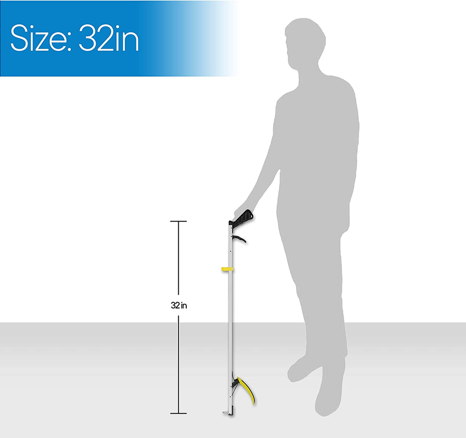 2 PACK Senior Magnetic Pick up Tool Grip Handicap Reacher Grabber Trash ...