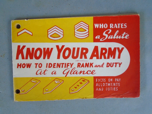 WWII know your army rank guide | eBay