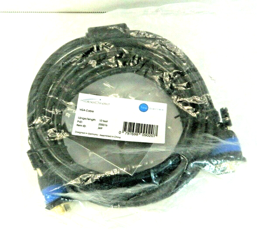 KabelDirekt VGA Cable 10 Ft. PRO-SERIES 200016, Black NIP Germany | eBay