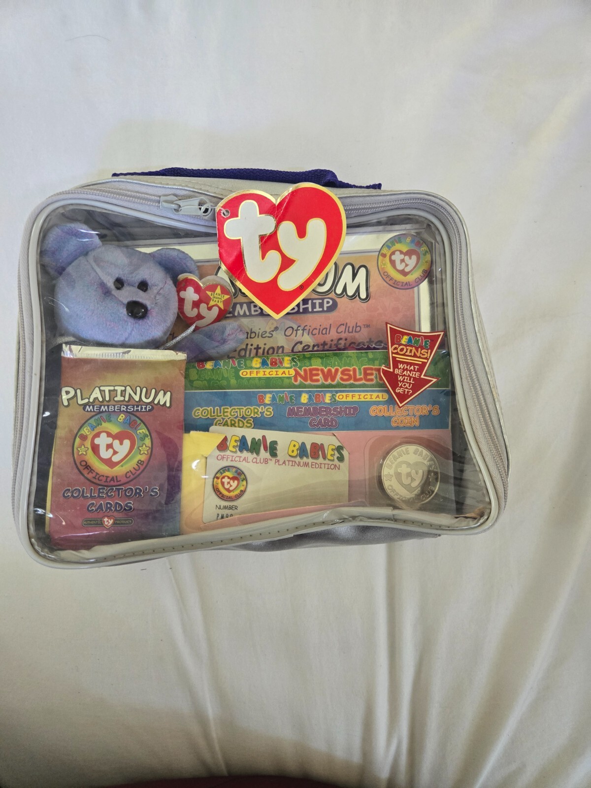 (1) 1999 TY BEANIE BABY Official Club LIMITED EDITION Platinum ...