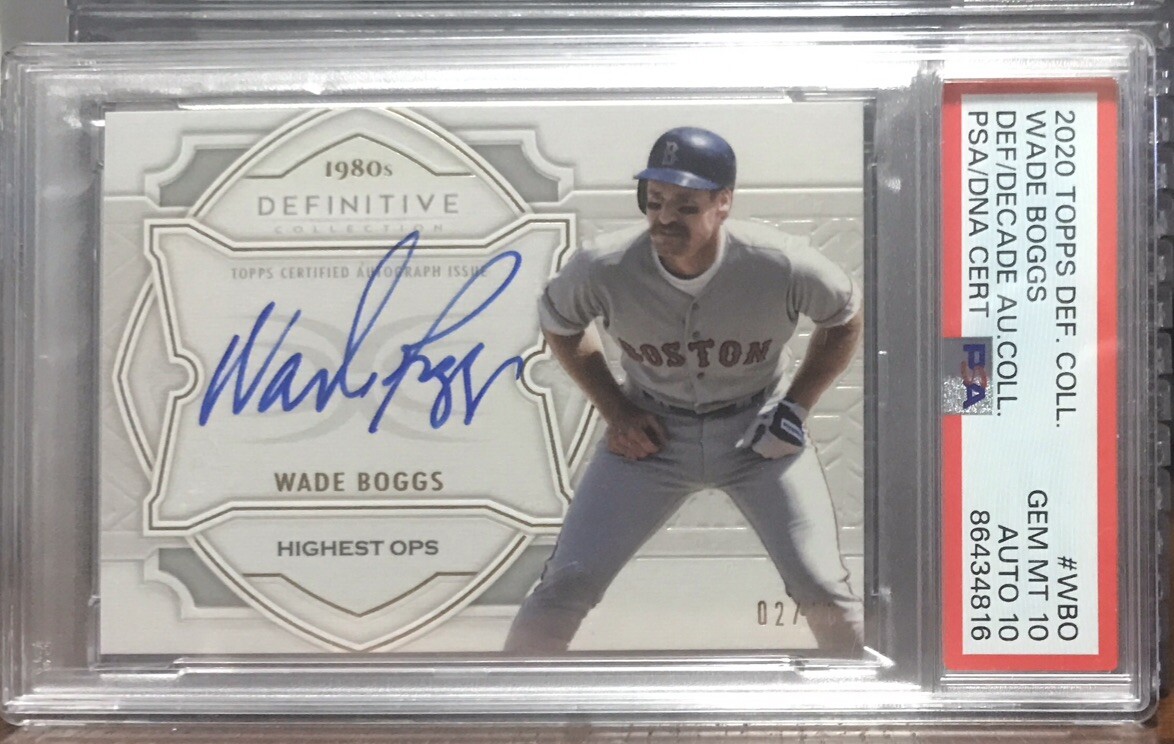 2020 Topps Definitive Collection - Autograph WADE BOGGS PSA 10 AUTO 10 ...