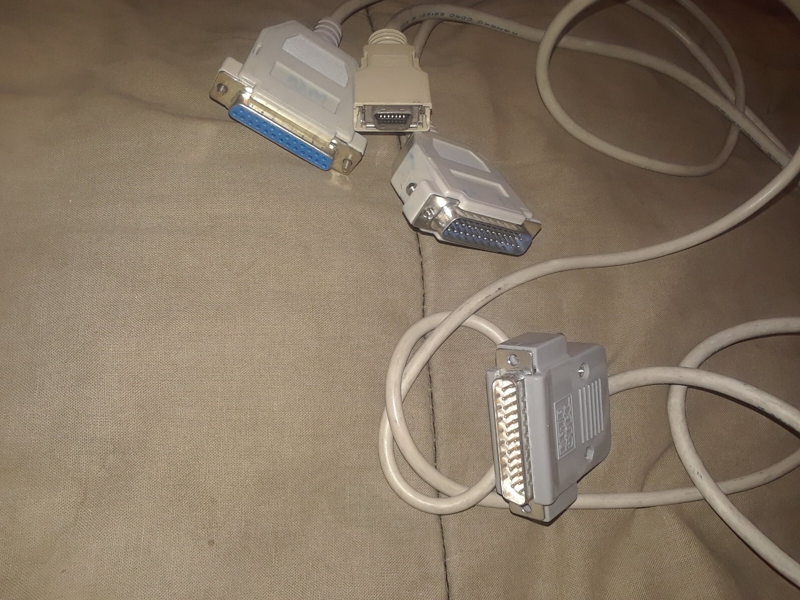 lot of eight count 8 centronix, dsub, parallel, serial, scsi, printer ...