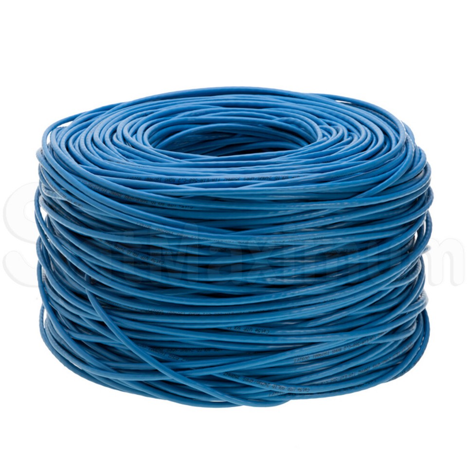 CAT6 1000FT Blue UTP Ethernet Cable 23AWG Network LAN Solid Bulk Wire ...