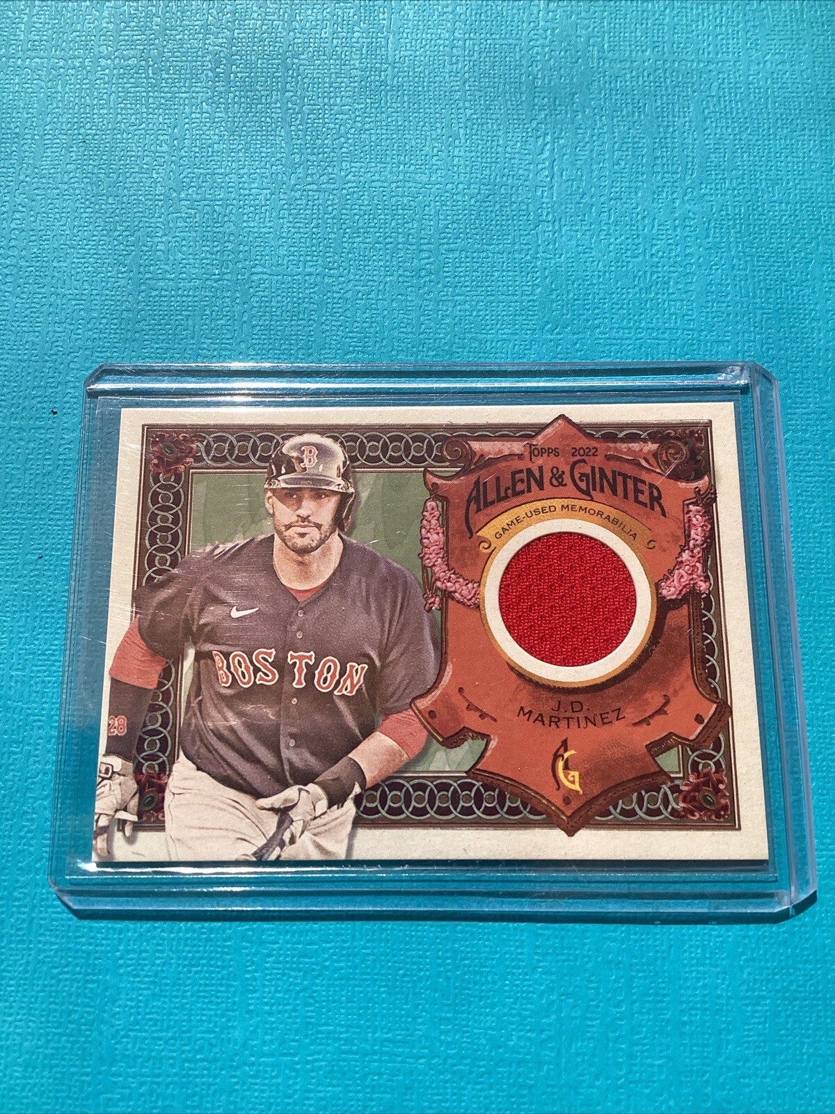 2022 Topps Allen & Ginter #AGRA-JM J.D. Martinez Jersey Relic Red Sox ...