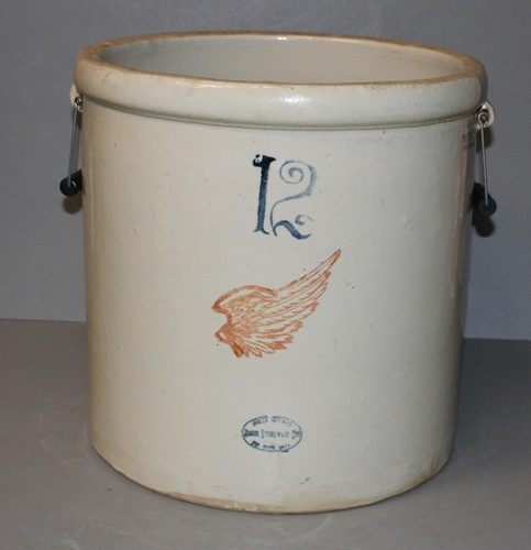 Antique 12 gallon large Red Wing Stoneware Crock with handles | eBay