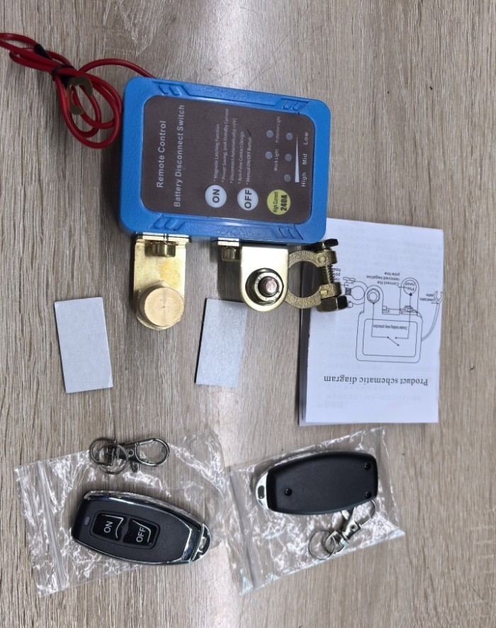 12V 240A Remote Car Battery Disconnect Relay Master Kill Cut-off Switch ...