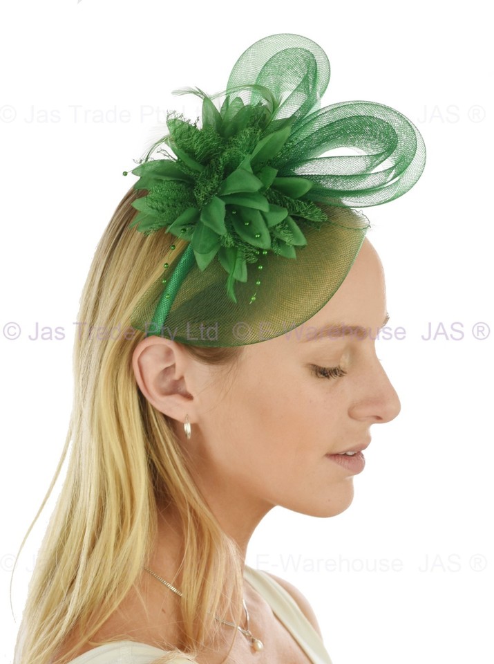 Spring Race Racing Party Melbourne Cup Feather Fascinator Headband Clip ...