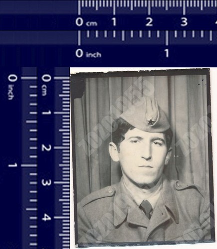 1971 Yugoslav Soldier Military Army Uniform Guy PHOTO BOOTH vintage ...