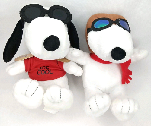Vintage Plush Doll Snoopy Joe Cool & Flying Ace The Peanuts Gang Set Of ...