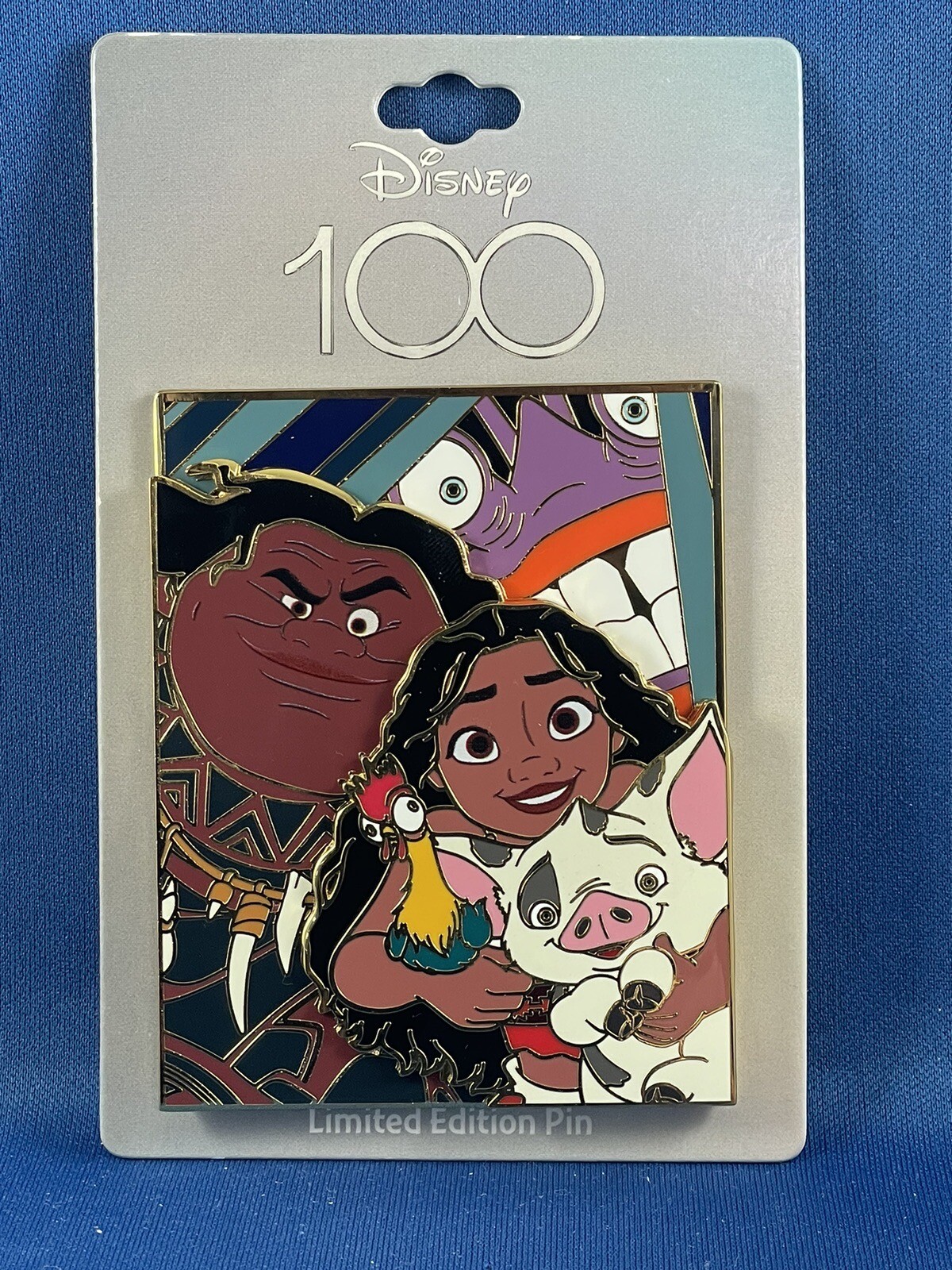 Disney MOANA AND COMPANY Oceans Call JUMBO LE300 Pin MAUI HEIHEI PUA ...