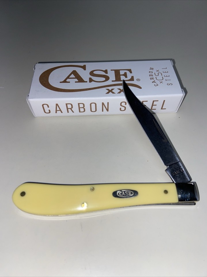 CASE XX #00031 YELLOW SYNTHTIC SMOOTH SLIMLINE TRAPPER CS | eBay