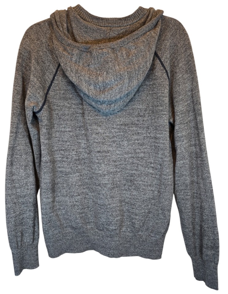 GAP Mens M Budding Full-Zip Hoodie Sweater Heather Gray Soft Cotton ...