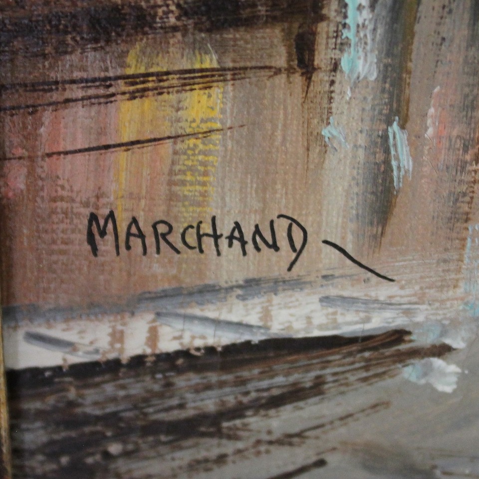 Oil Painting Parisian Street View by French artist Jacques Marchand ...