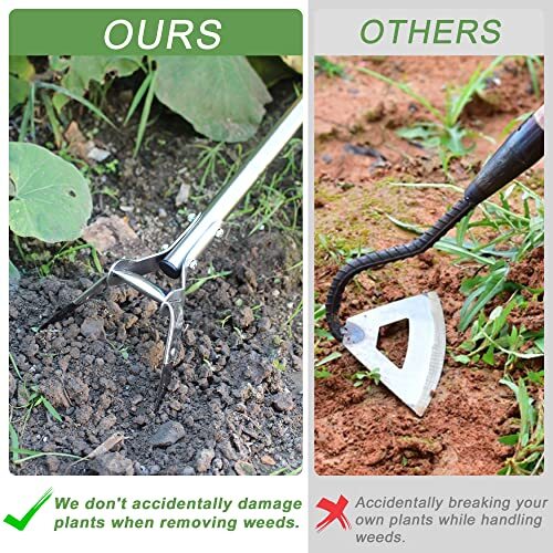 Garden Hoe for Weeding Long Handle Hula Hoe Stirrup Hoe Garden Tool ...