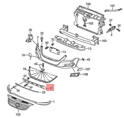 Genuine Underrun Bar VW Tiguan 5N0807532BAV3 | eBay