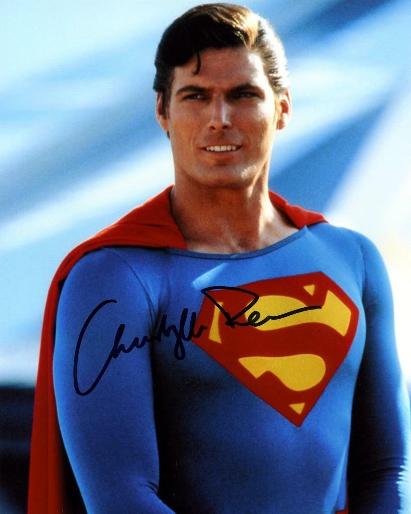 CHRISTOPHER REEVE SUPERMAN SIGNED AUTOGRAPHED 10" X 8" REPRODUCTION ...