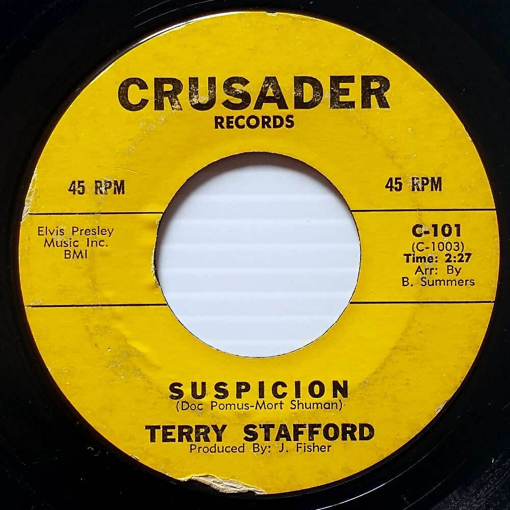Terry Stafford - Suspicion / Judy [7" 45 rpm Single] 1964 Crusader ...