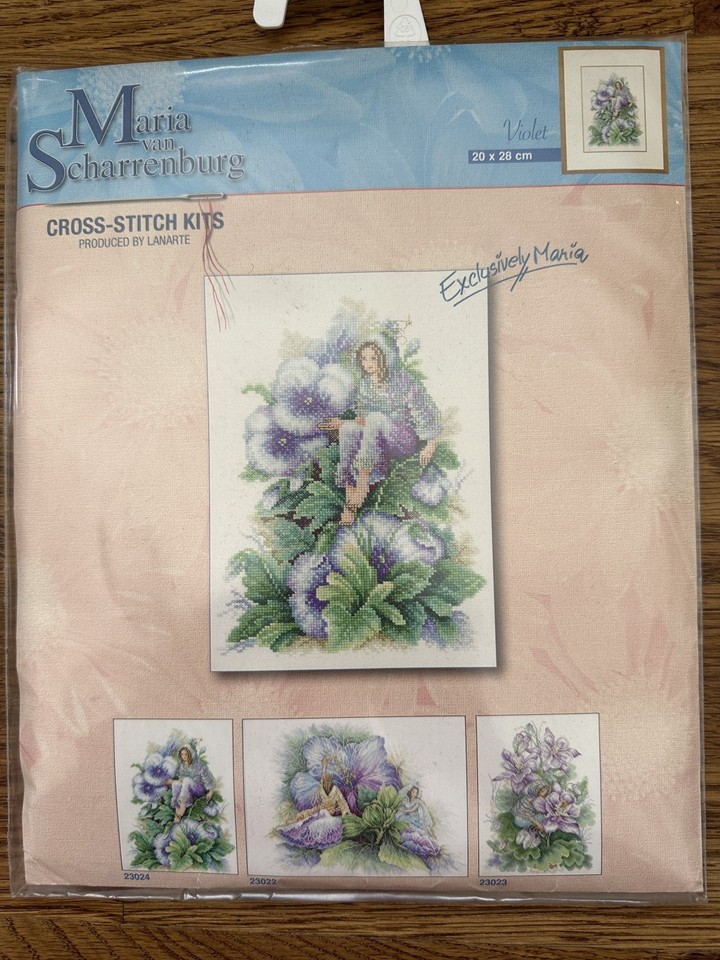 NEW 'Violet' Maria Van Scharrenburg Lanarte Counted Cross Stitch ...