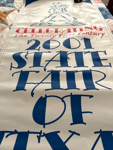 2001 STATE FAIR OF TEXAS VINYL BANNER 31"X 60" LOCAL PICK UP OR SHIPPED ...