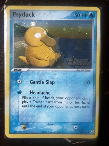 Psyduck 70/109 Team Rocket Returns Vintage Pokemon Card Reverse Holo LP ...
